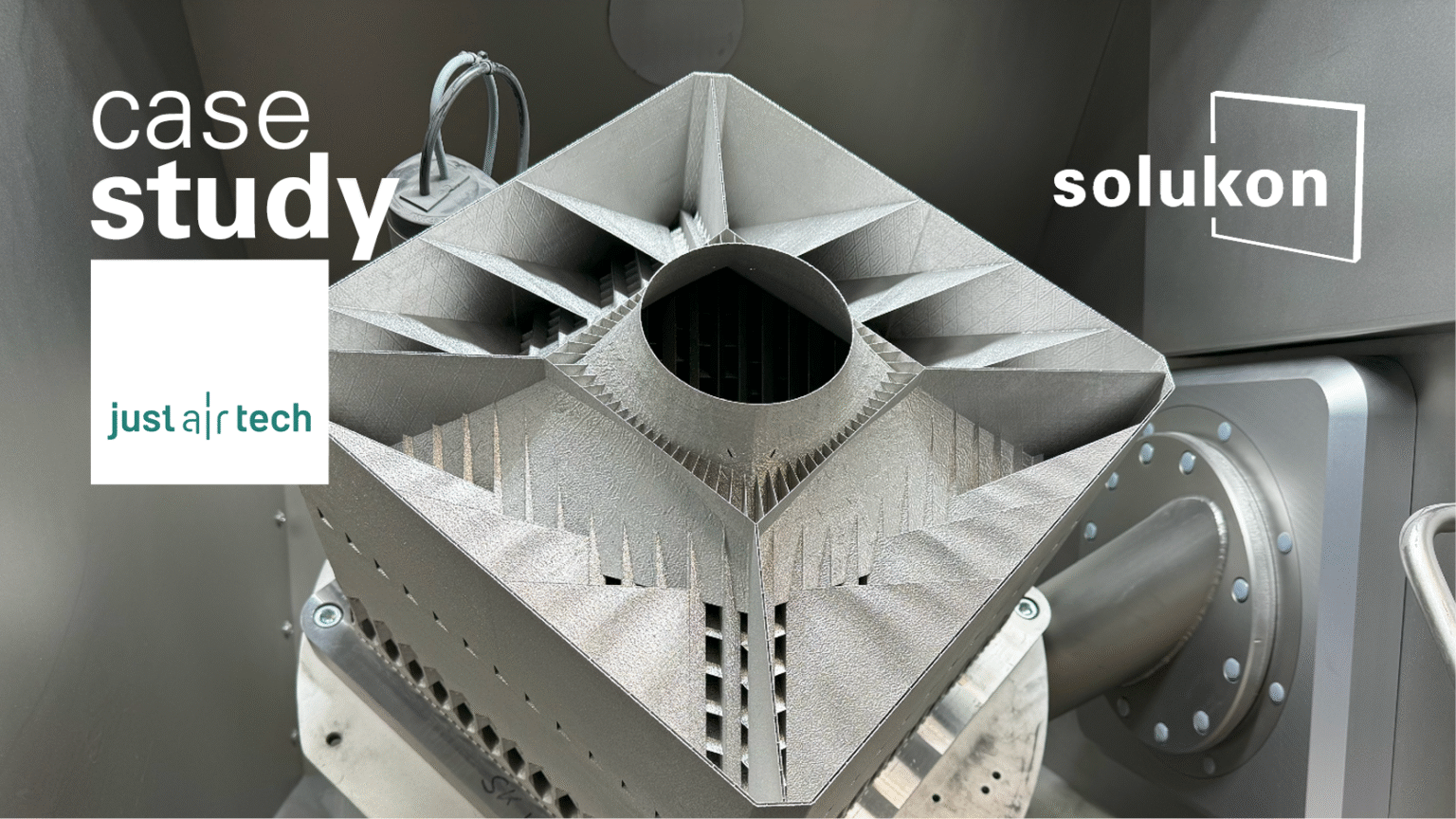 Automated depowdering with ultrasonics - Use case justairtech - Solukon